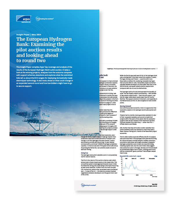 Hydrogen insight - The European Hydrogen Bank | Argus Media